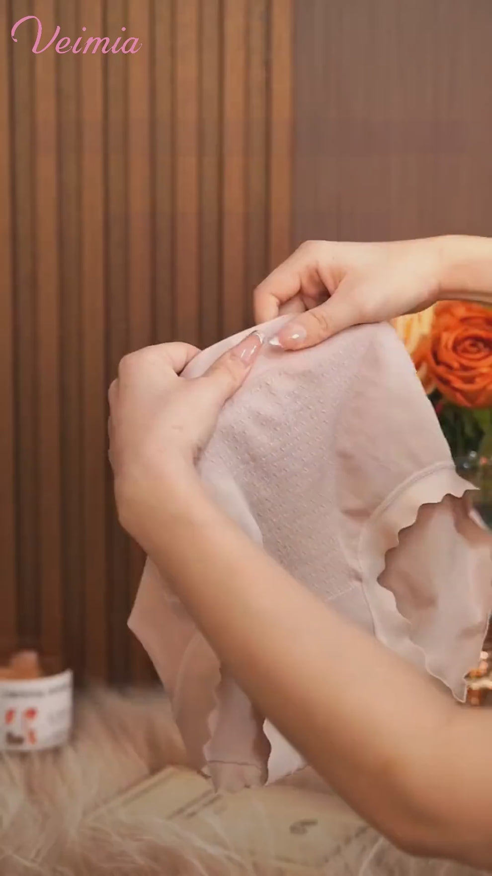 【3枚セットで¥3,990円】VEIMIA シームレスショーツ | シームレス技術を採用し、お尻に食い込まない。シルククロッチがデリケート箇